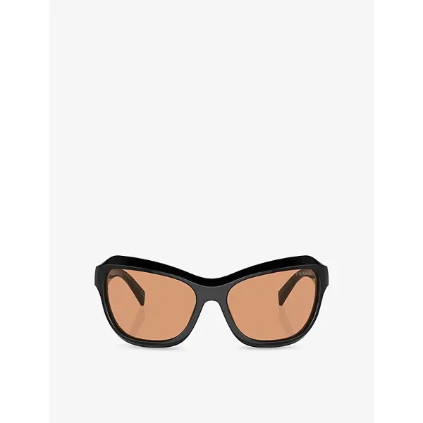 Prada Butterfly-frame Acetate Sunglasses - Black