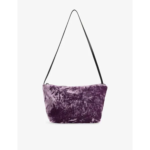 VALESQUE Crushed Velvet Shoulder Bag