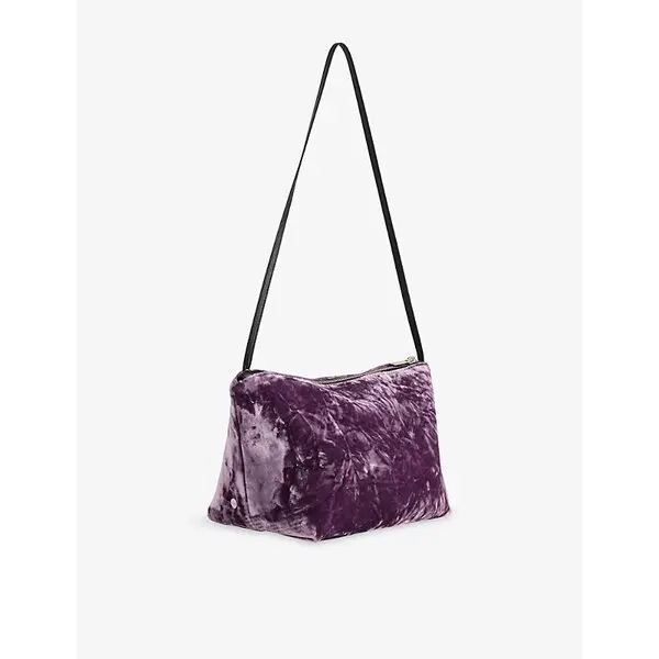VALESQUE Crushed Velvet Shoulder Bag