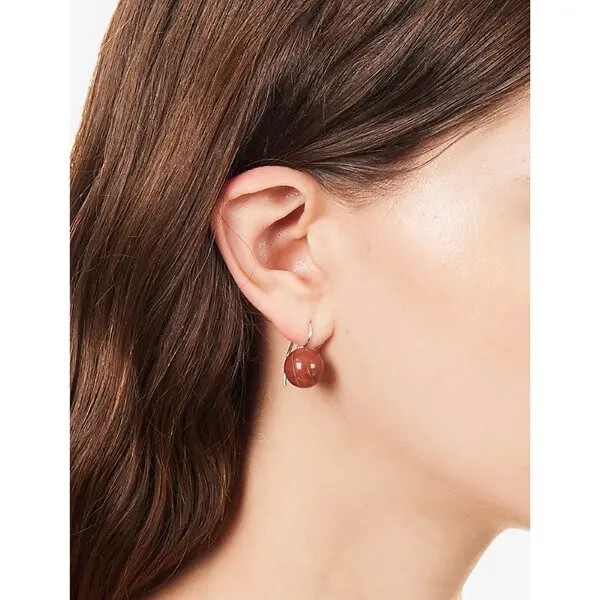ANNIKA INEZ Sphere Stone Jasper Drop Earrings