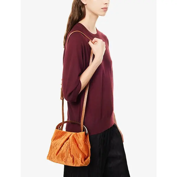 Dries Van Noten Velvet Top-handle Bag