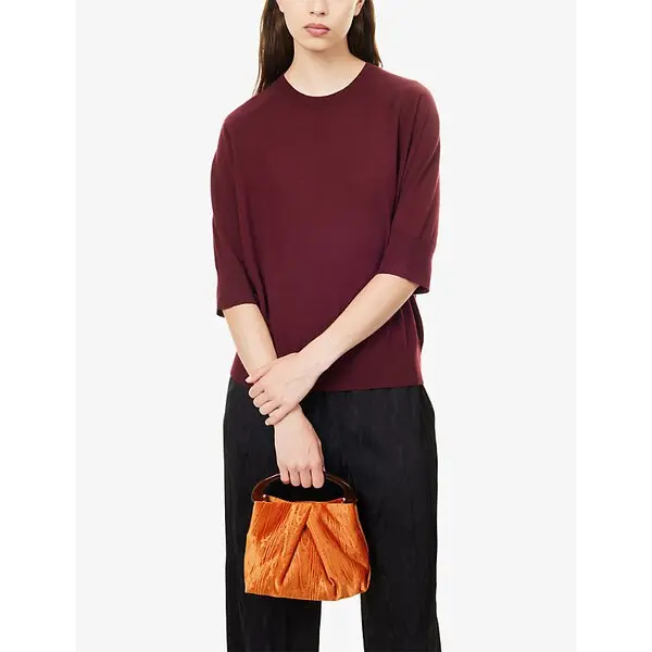 Dries Van Noten Velvet Top-handle Bag