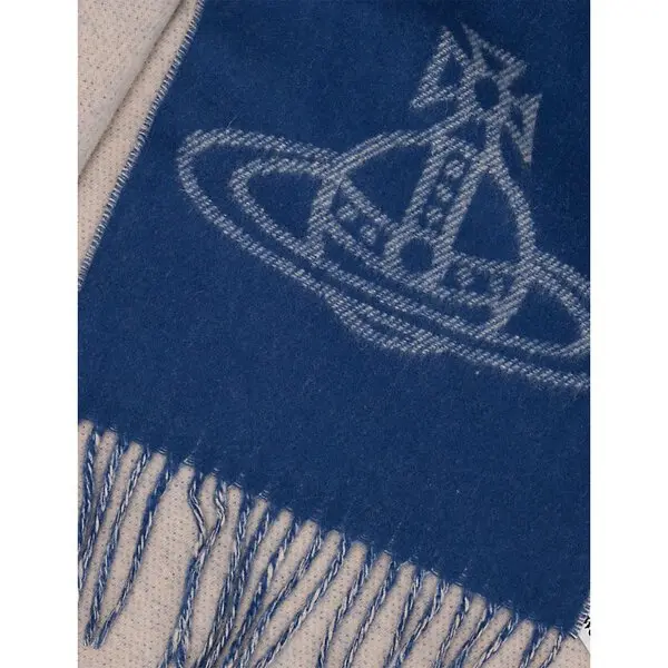 VIVIENNE WESTWOOD Double Face Orb-jacquard Wool Scarf