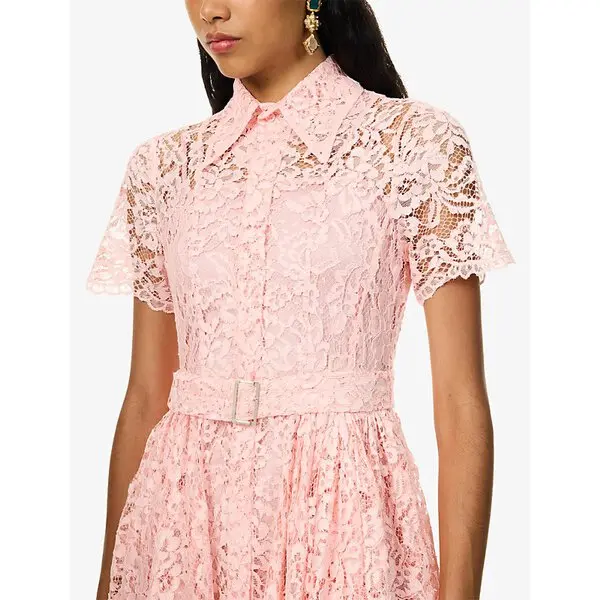 Mona Alshebil Lace Maxi Dress With Belt