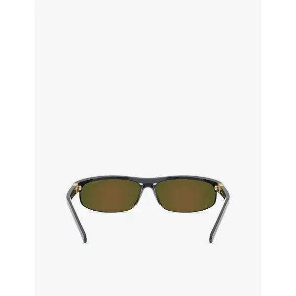 Miu Miu Mu A02sf Oval-frame Injected Sunglasses - Grey