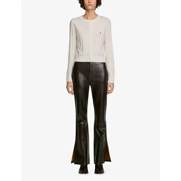Sandro Cropped Wool Cardigan