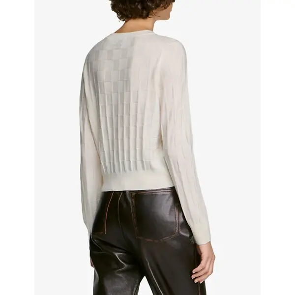 Sandro Cropped Wool Cardigan
