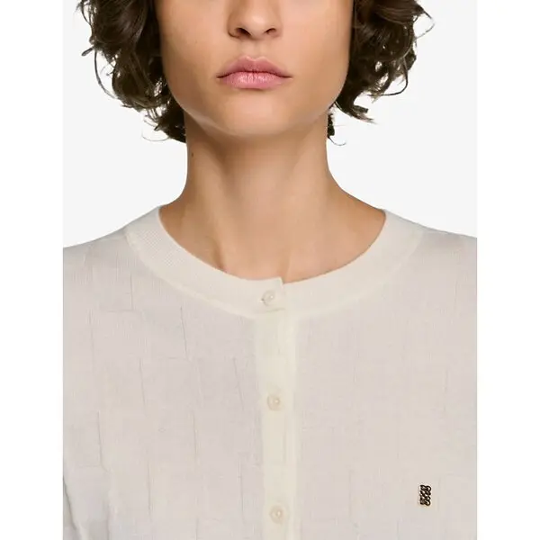 Sandro Cropped Wool Cardigan