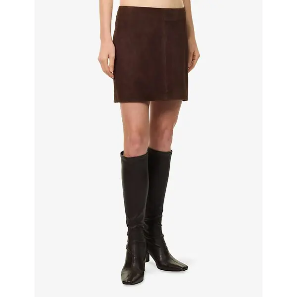 ARMA Melody Suede Leather Mini Skirt