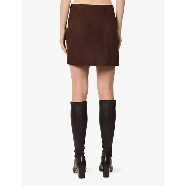 ARMA Melody Suede Leather Mini Skirt