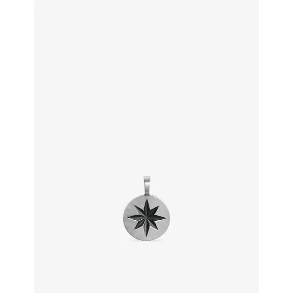 Monica Vinader Sterling Silver Guiding Star Pendant - Black