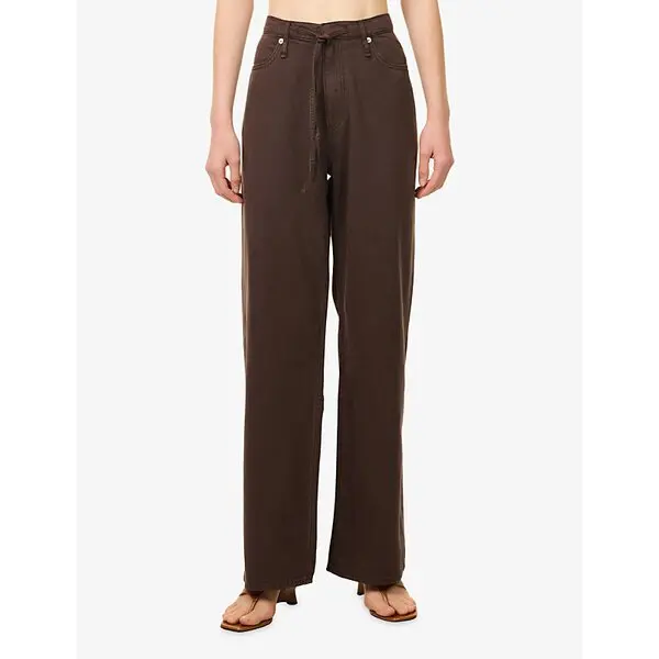 Rag & Bone Miramar Straight-leg Denim Jeans - Dkbrownstn