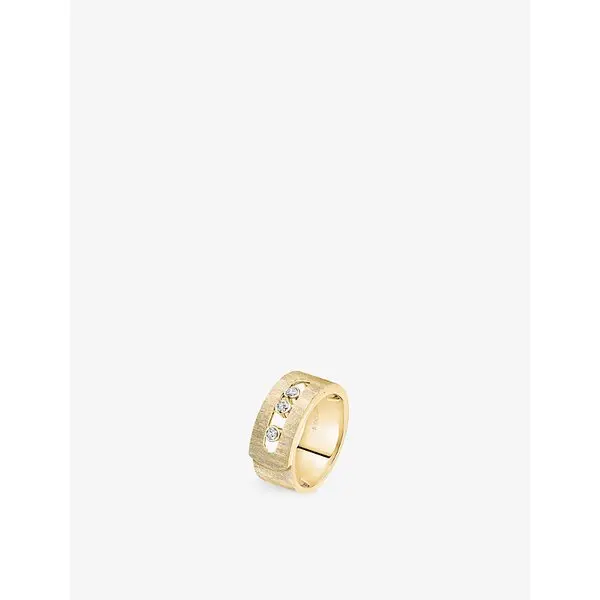 Messika Move Noa 18ct Gold And 0.12ctdiamond Ring - Yellow