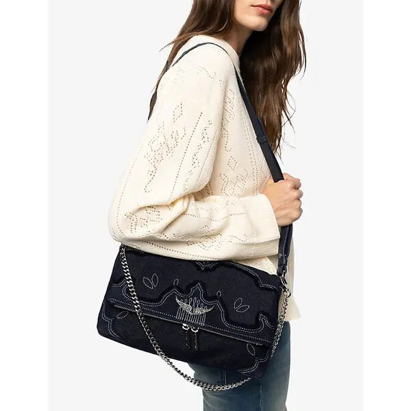 Zadig&Voltaire Rocky Ii Denim Shoulder Bag