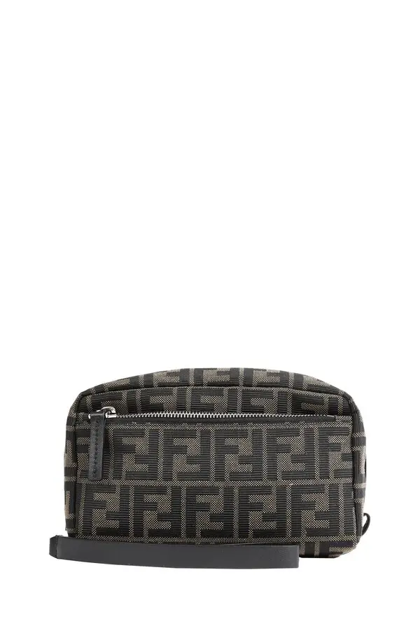 Fendi Small Double Zip Toiletry Case - Brown