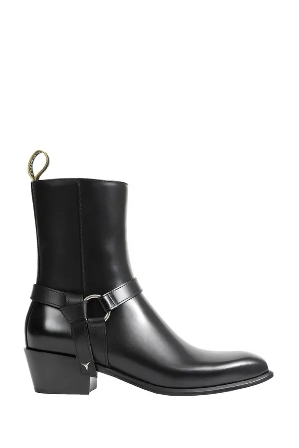 Fendi Calf Leather Double O Ankle Boots