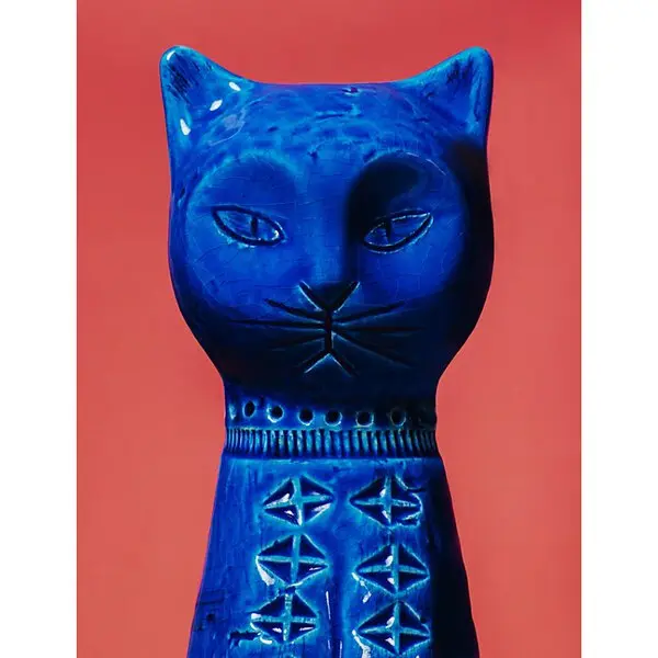 BITOSSI CERAMICHE Figura Di Gatto Egizio Ceramic Sculpture Figurine