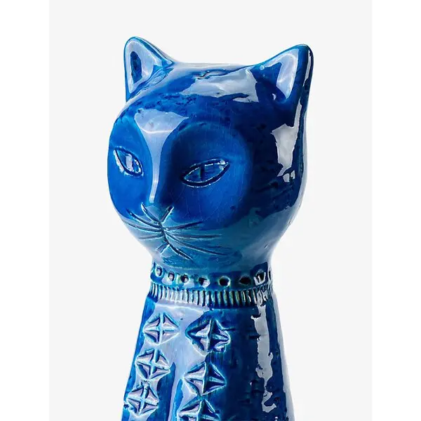 BITOSSI CERAMICHE Figura Di Gatto Egizio Ceramic Sculpture Figurine