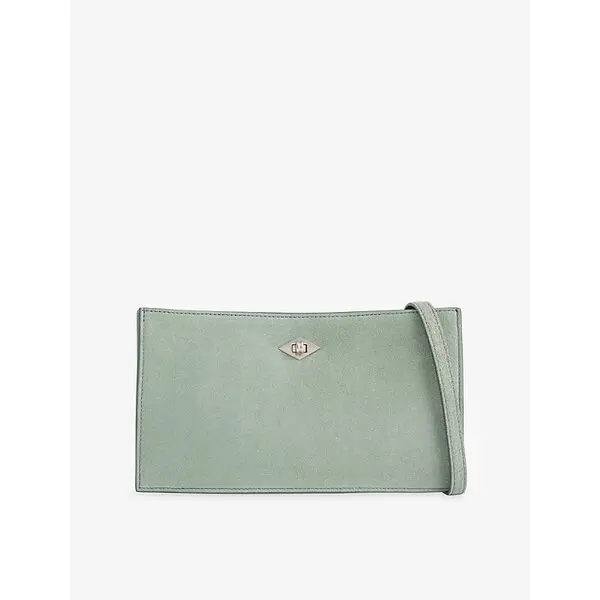 METIER Ease 24 Suede Pouch With Turn-lock Closure - Terra