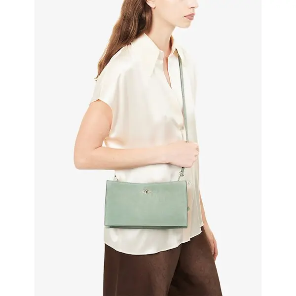 METIER Ease 24 Suede Pouch With Turn-lock Closure - Terra