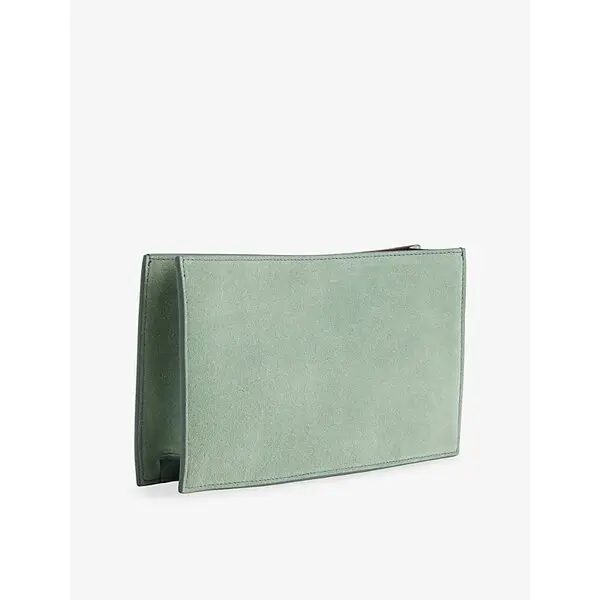 METIER Ease 24 Suede Pouch With Turn-lock Closure - Terra
