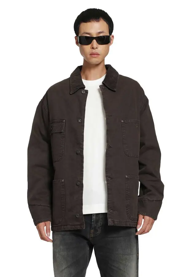Emporio Armani Washed Cotton Canvas Field Jacket