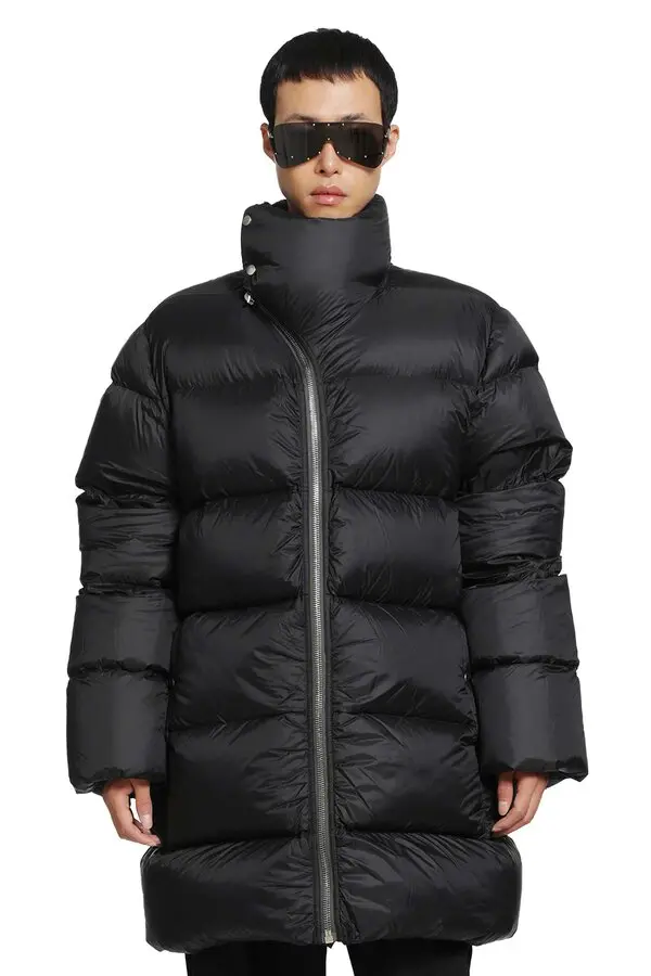 Rick Owens Quilted Tower Turtle Coat - Black