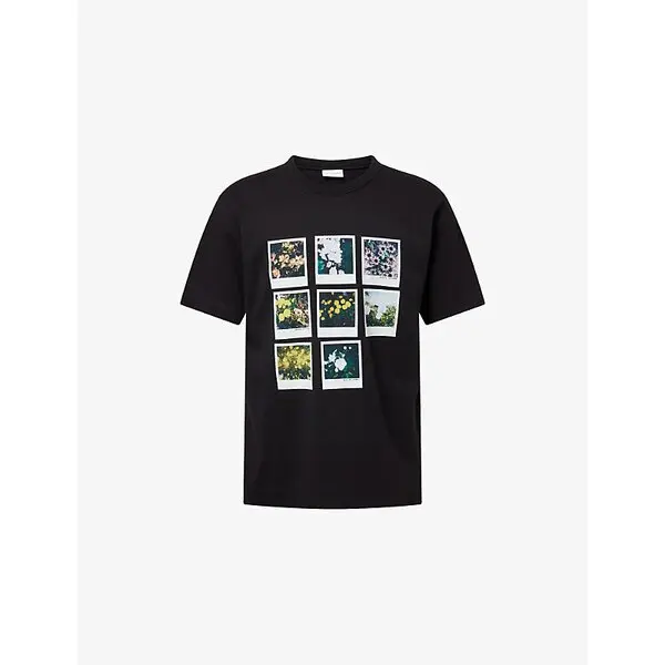 Dries Van Noten Photograph-print Crewneck Cotton-jersey T-shirt - Black