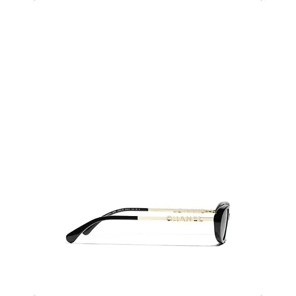 Chanel Oval-frame Acetate Sunglasses