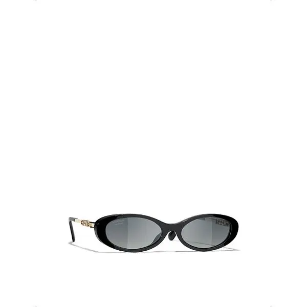 Chanel Oval-frame Acetate Sunglasses