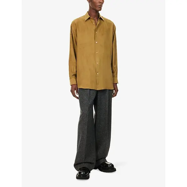Valentino Garavani Classic-collar Long-sleeve Silk Shirt
