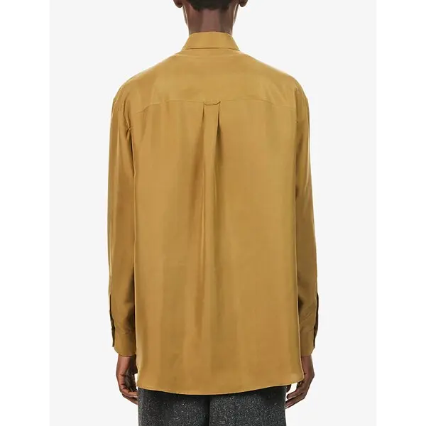 Valentino Garavani Classic-collar Long-sleeve Silk Shirt