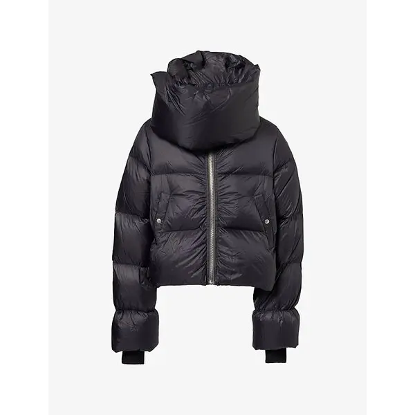 Rick Owens Boxy Funnel Neck Puffer Jacket