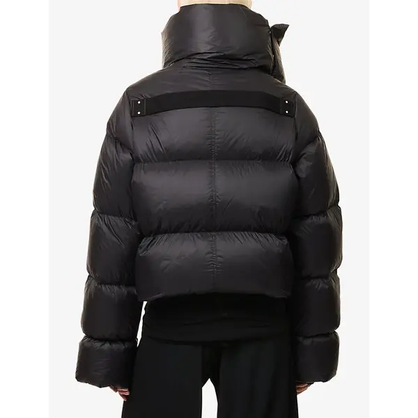Rick Owens Boxy Funnel Neck Puffer Jacket