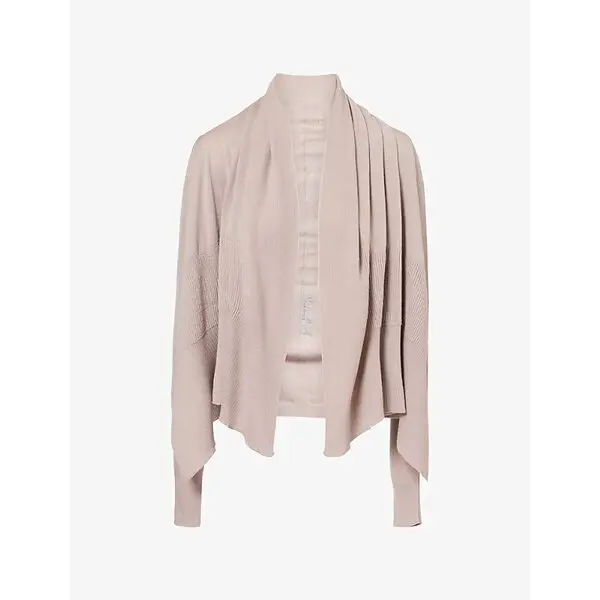 Rick Owens Draped Cropped Wool Cardigan