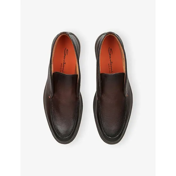 Santoni Detroit Leather Loafers