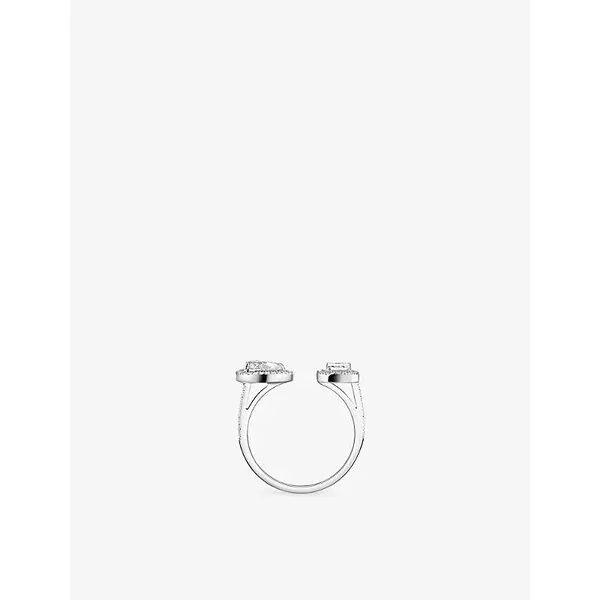Messika My Twin Large Open Ring In 18ct Gold And 1ct Diamond - White