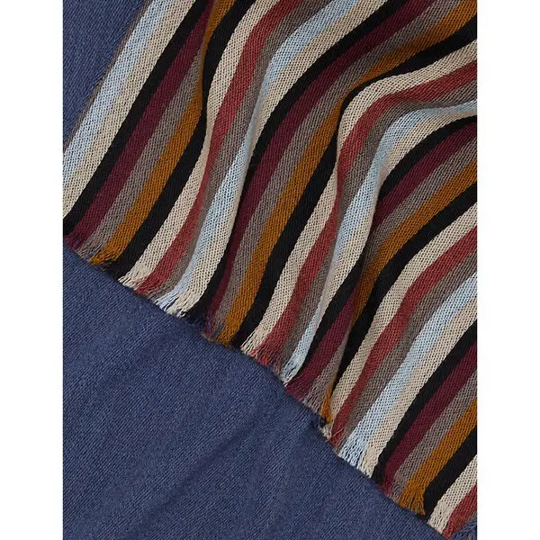 Paul Smith Striped Branded Wool Scarf