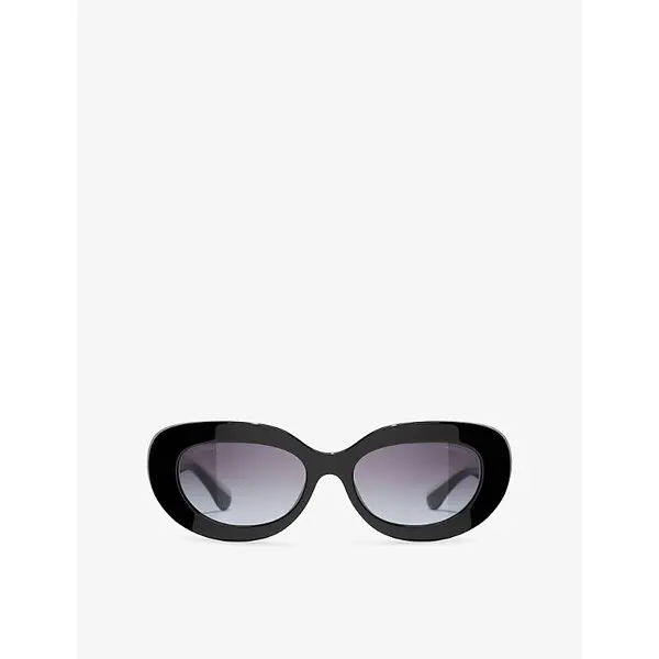 Chanel Oval Acetate Sunglasses