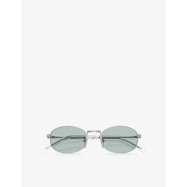 Prada Pr B53s Oval-frame Steel Sunglasses