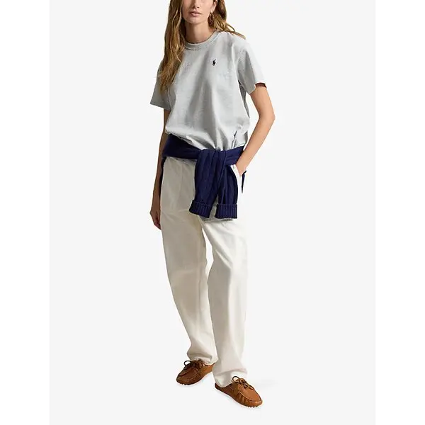 Polo Ralph Lauren Logo-embroidered Cotton-jersey T-shirt - Grey Ash Heather