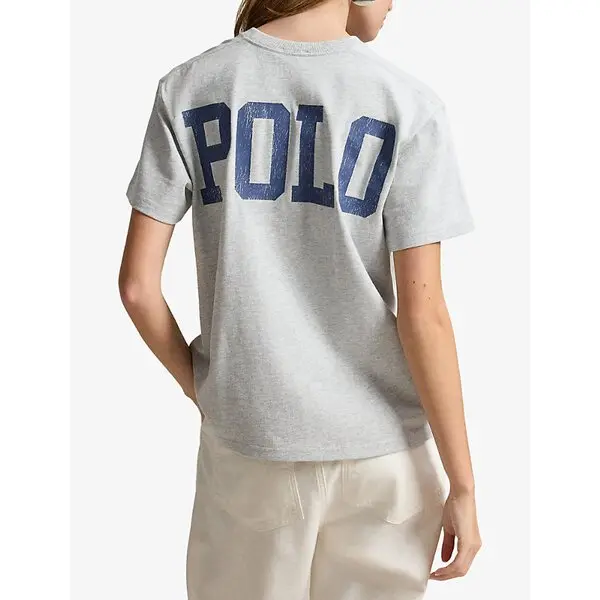 Polo Ralph Lauren Logo-embroidered Cotton-jersey T-shirt - Grey Ash Heather