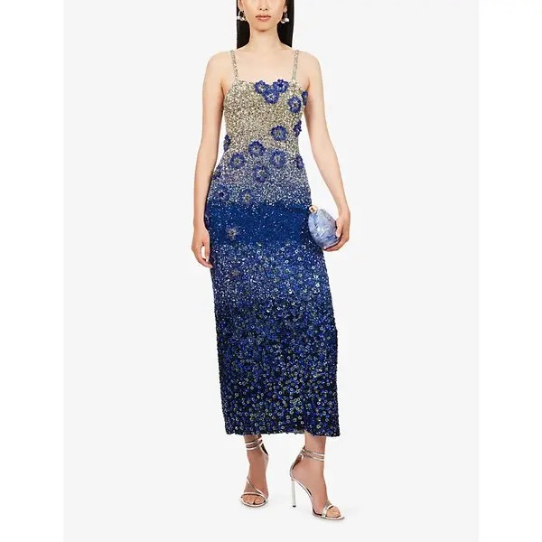 LA FUORI Sequinned Midi Dress