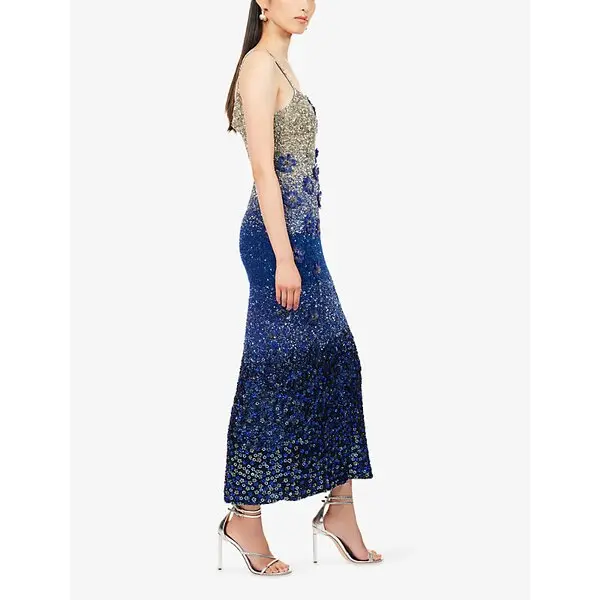 LA FUORI Sequinned Midi Dress