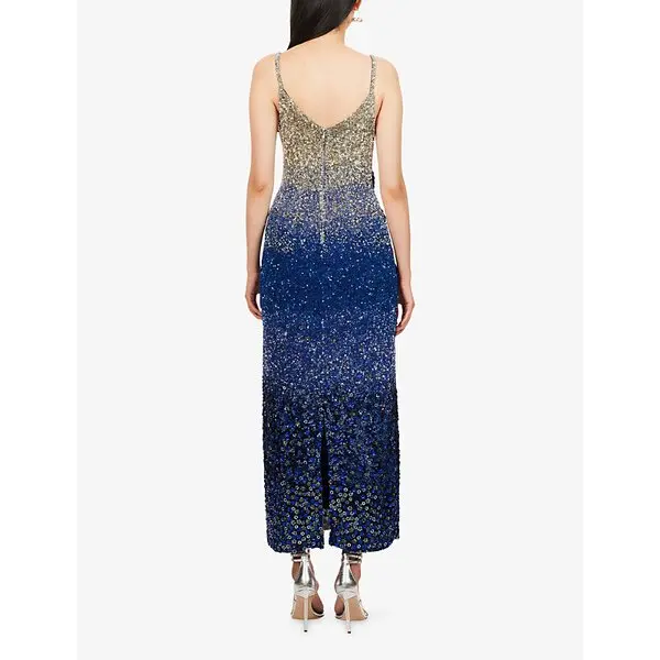 LA FUORI Sequinned Midi Dress