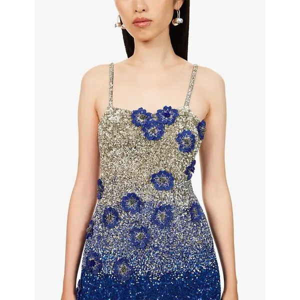 LA FUORI Sequinned Midi Dress
