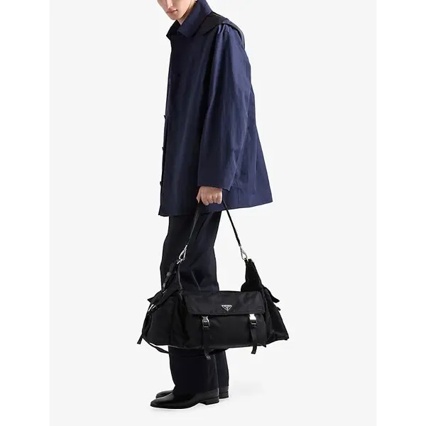 Prada Re-nylon And Leather Duffel Bag