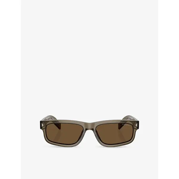 Prada Pr B11s Rectangle-frame Acetate Sunglasses