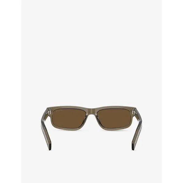Prada Pr B11s Rectangle-frame Acetate Sunglasses