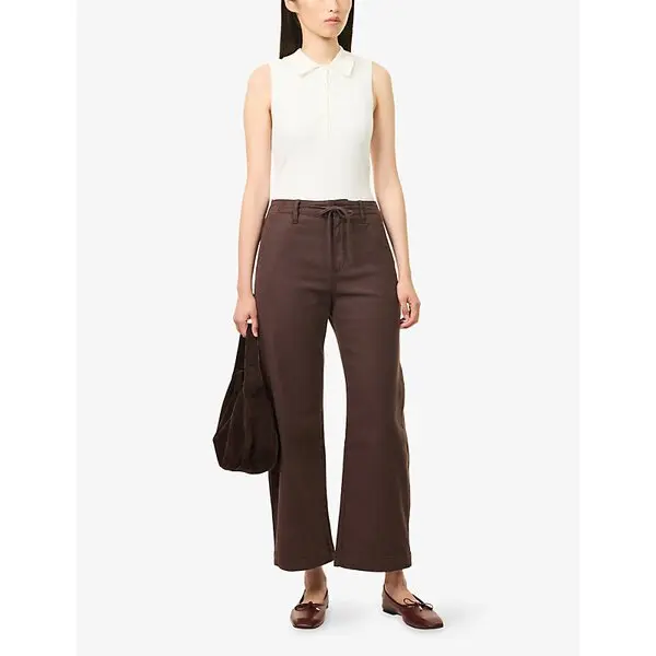 Paige Vesta Knitted Cotton-blend Top